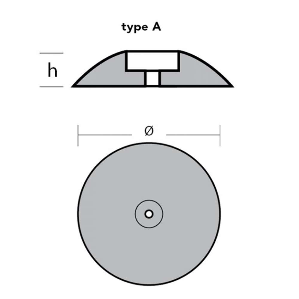 Ανόδιο με τρύπα 110mm στρογγυλό » Kouskoukis